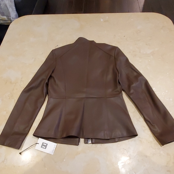Ivanka Trump | Jackets & Coats | Ivanka Trump Brown Leather Jacket ...